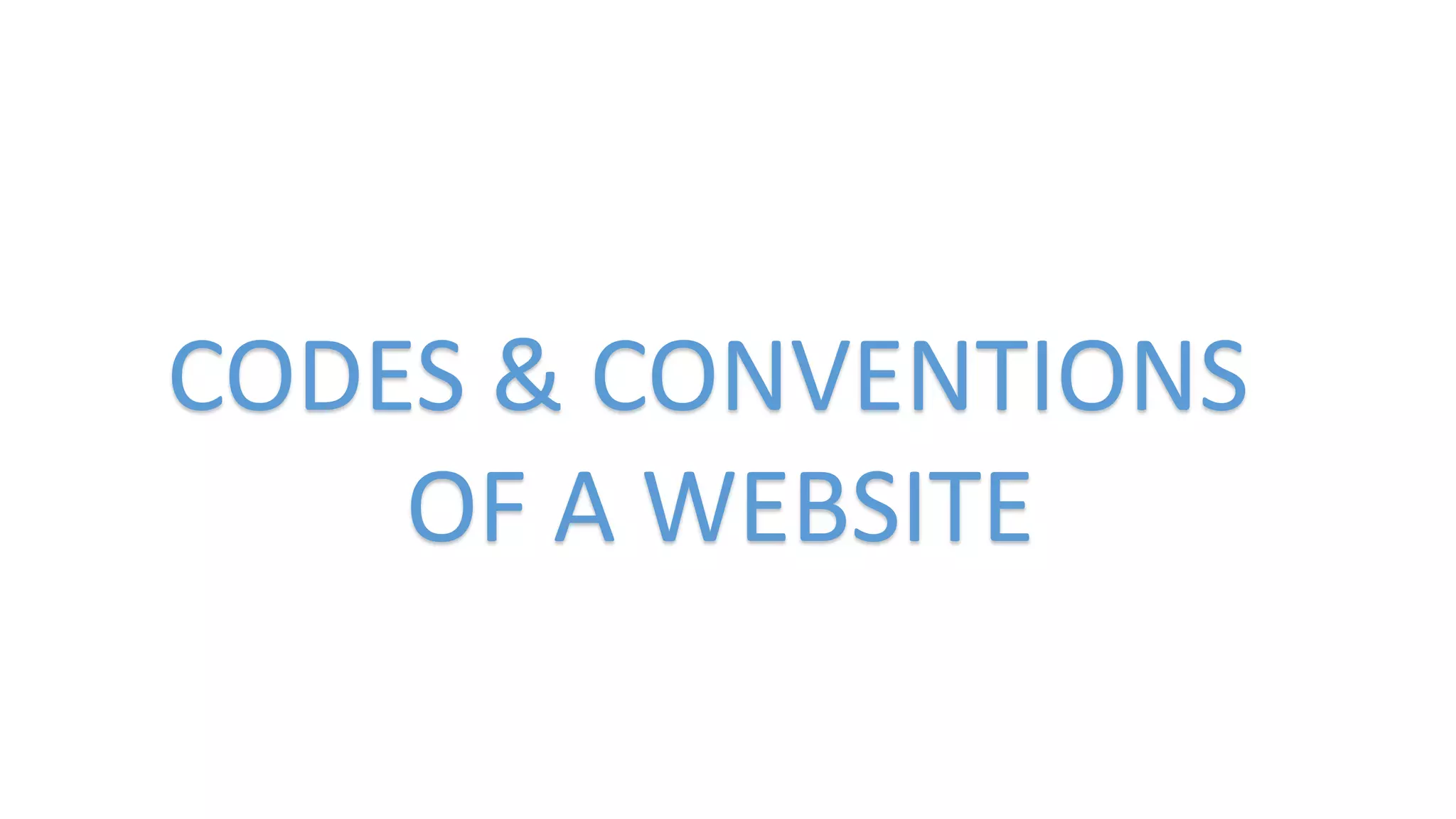 Website Conventions | PPT