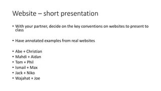 Website conventions | PPTX