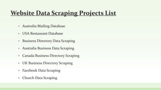 Website Data Scraping | PPT