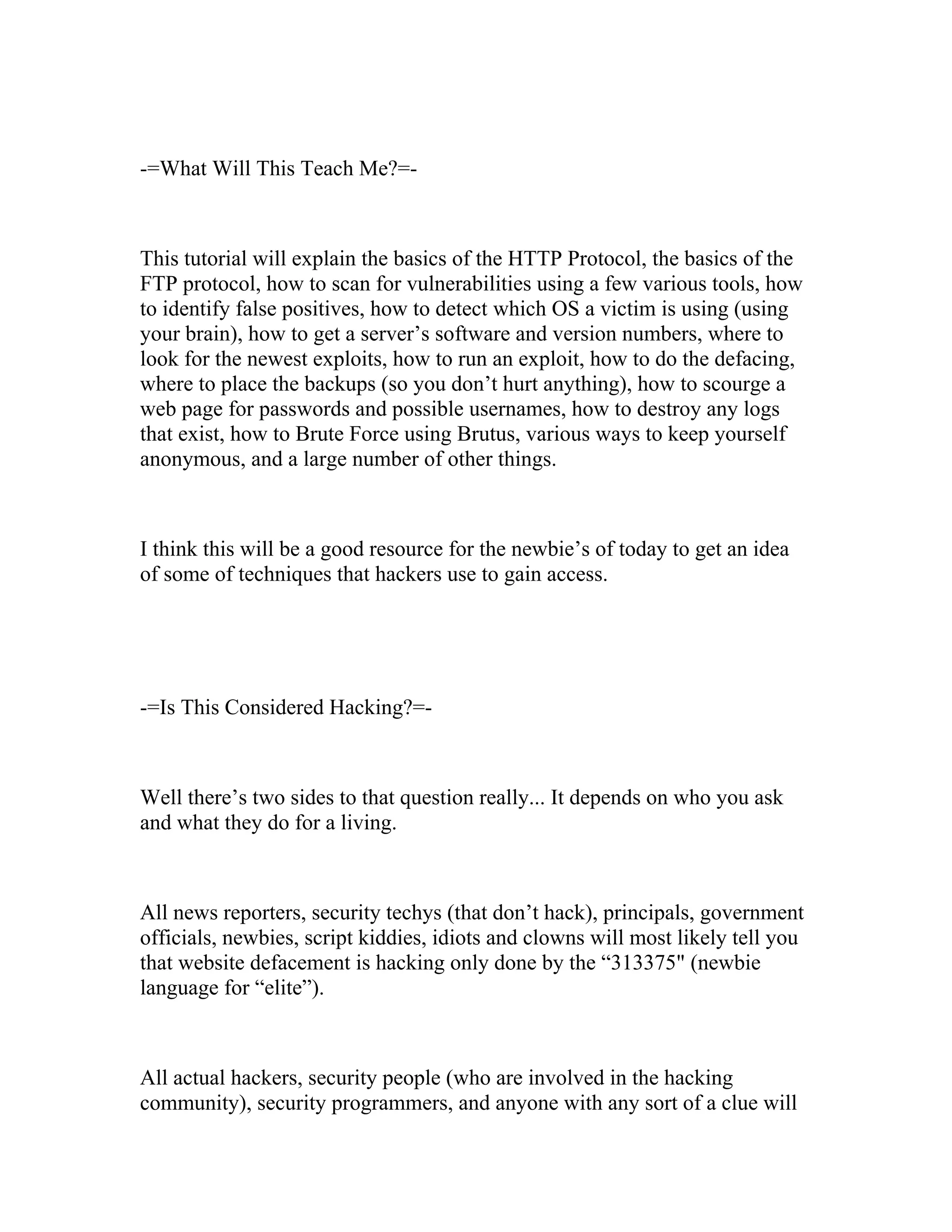 Website Defacement Explained | PPT | Free Download