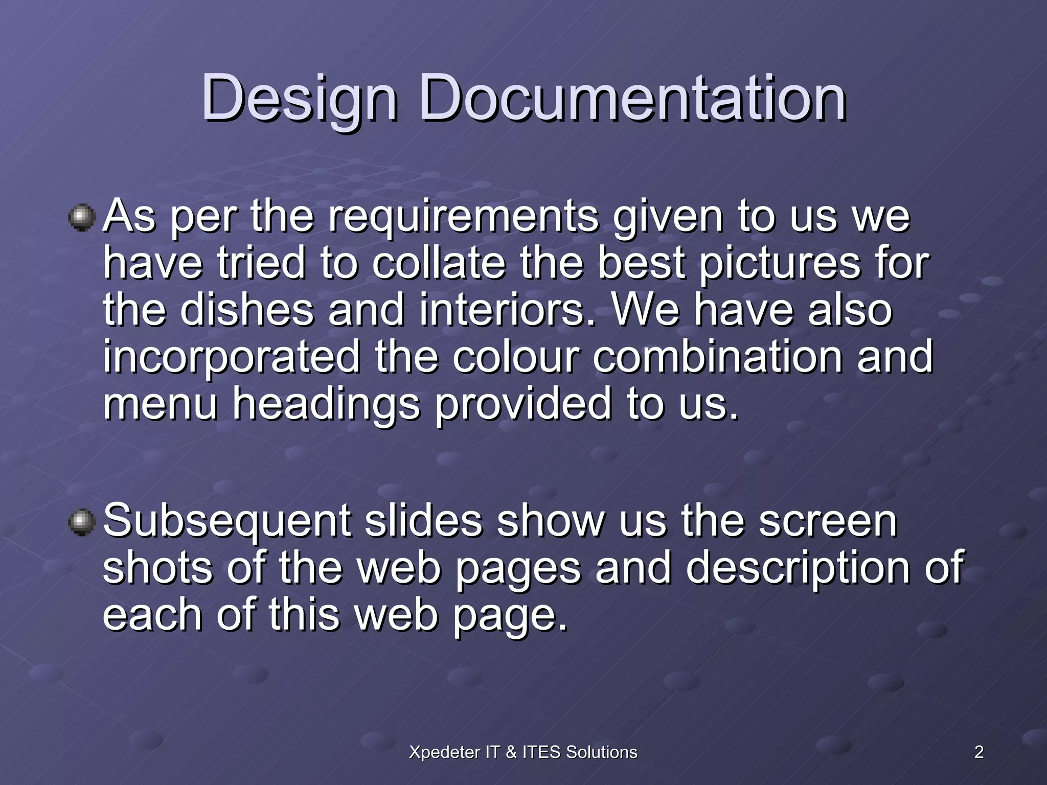 describing a website | PPT