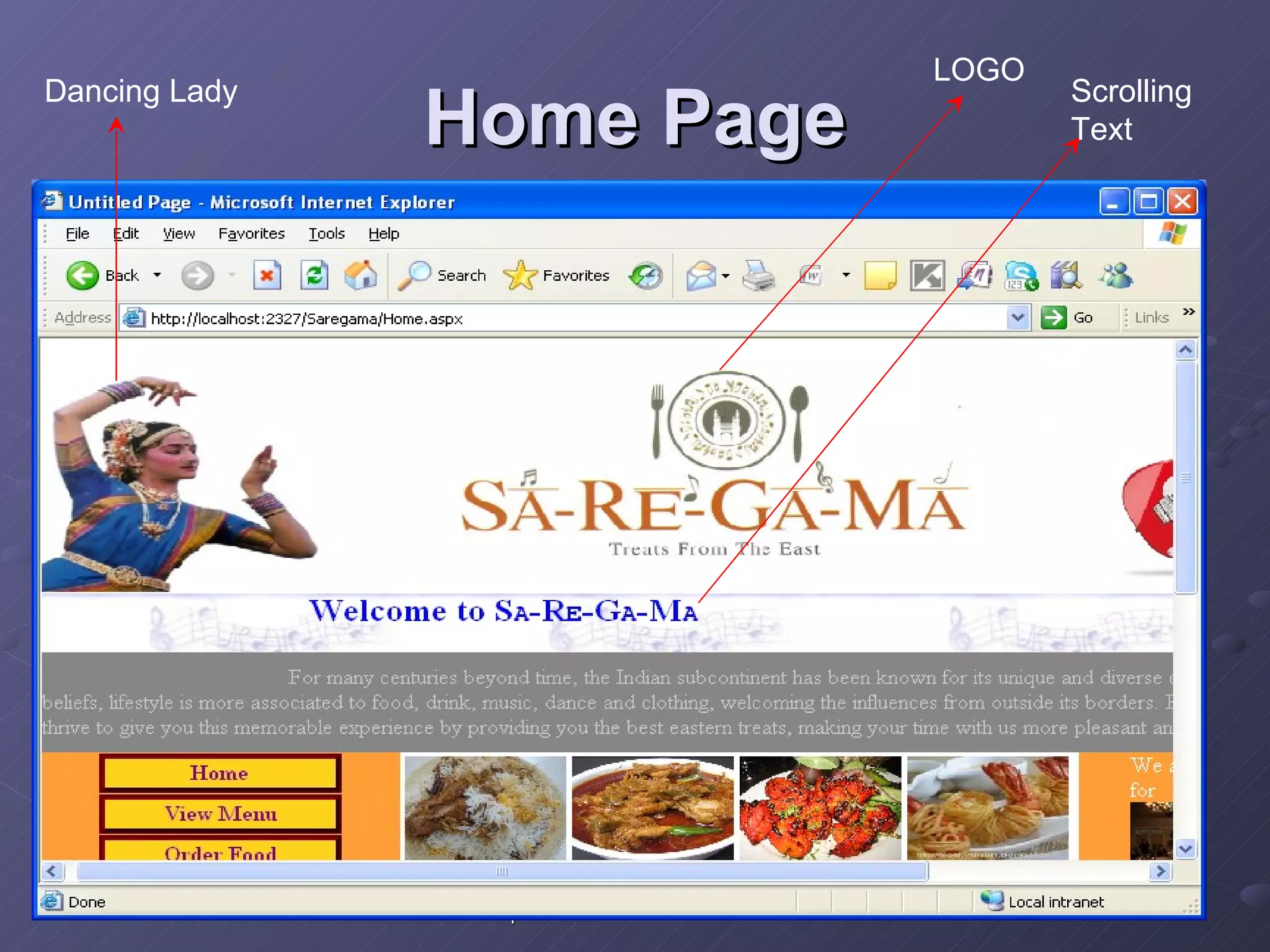 describing a website | PPT