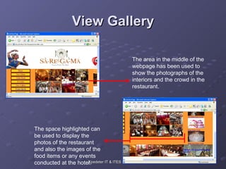 describing a website | PPT