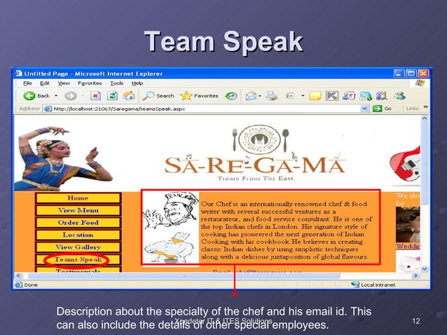 describing a website | PPT