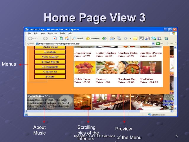 describing a website | PPT