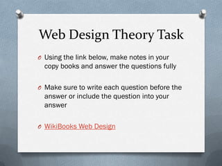 Web site design | PPT