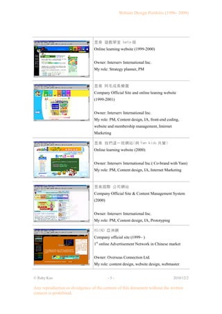 Website design portfolio | PDF