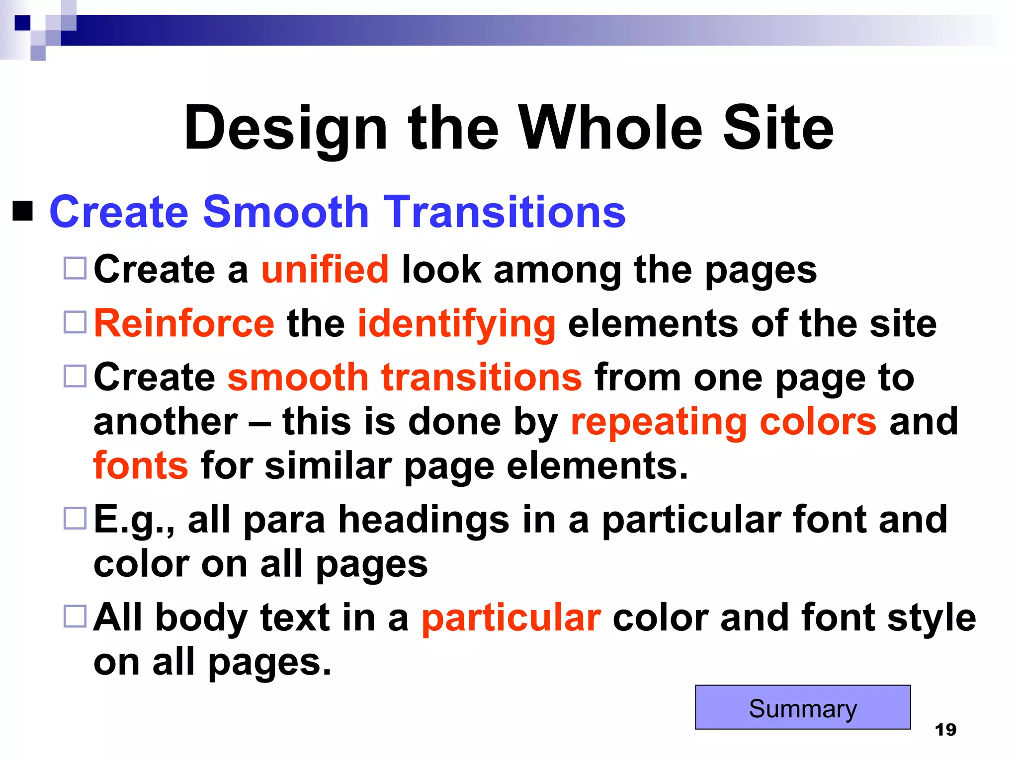 Web Site Design Principles | PPS