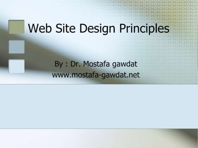 Web site design principles | PPT