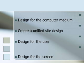 Web site design principles | PPT