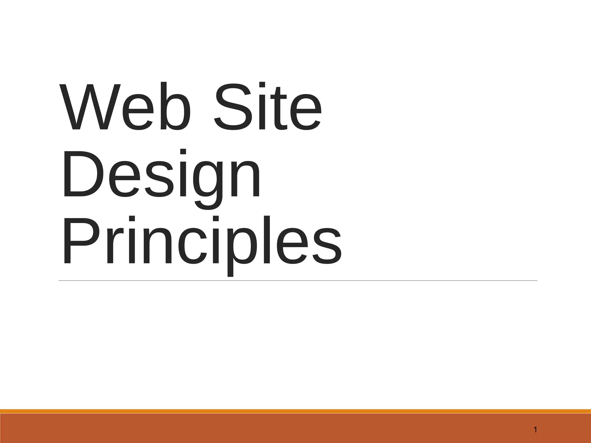 Website design principles | PPT