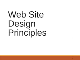 Website design principles | PPT