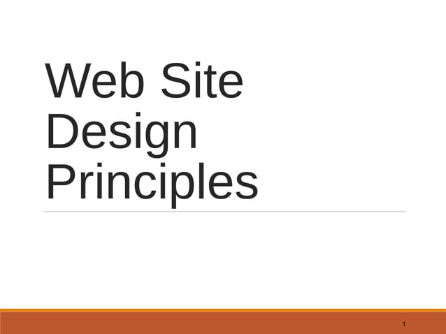 Website design principles | PPT