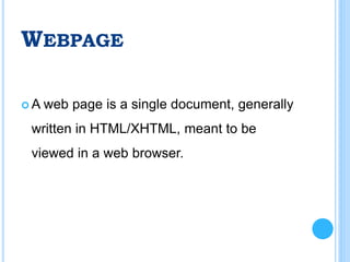 Website Design Terminologies | PPTX