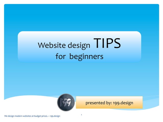 Website Design Tips For Beginners | PPT