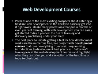 Website development courses | PPT