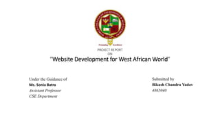 Website development for west african world | PPT