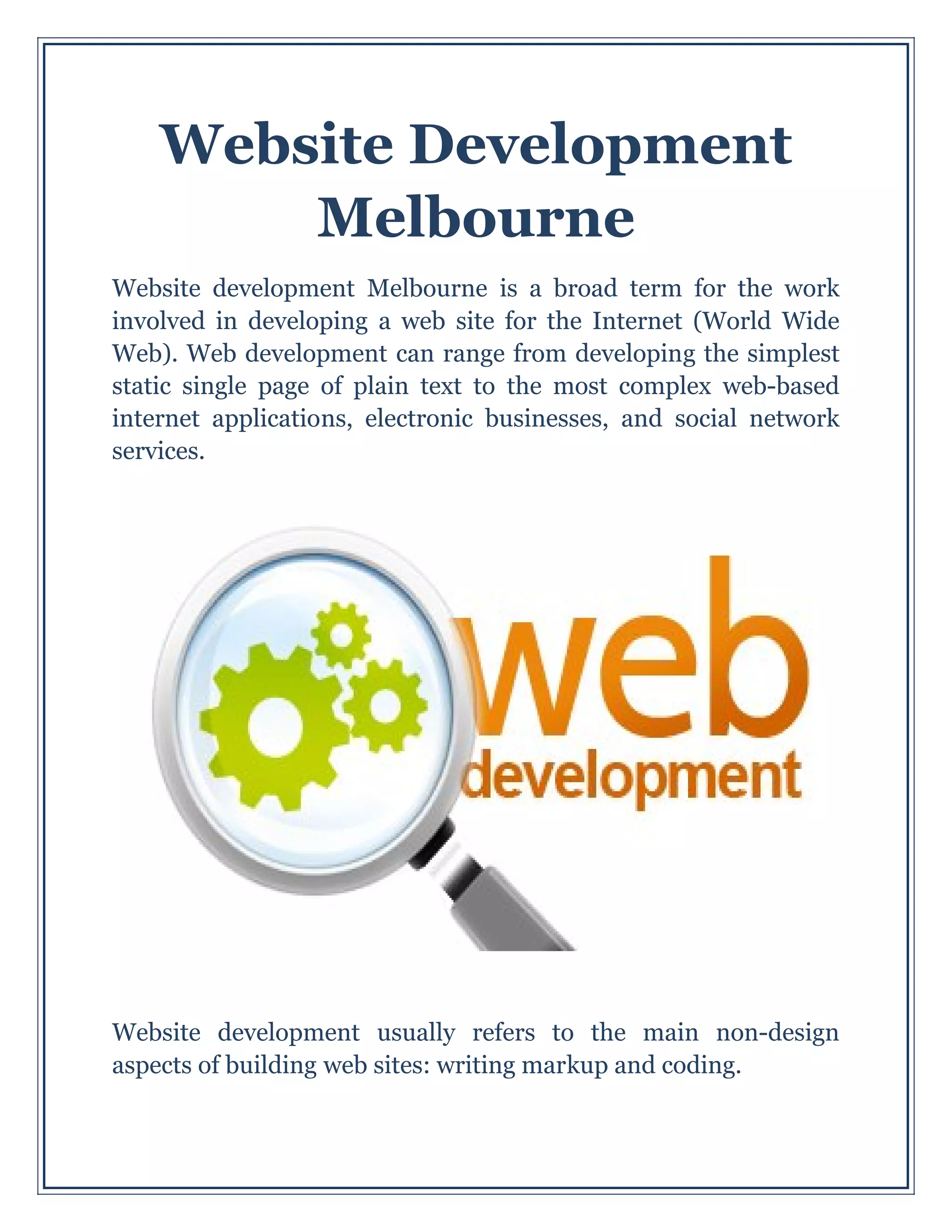 Website Development Melbourne | PDF