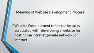 Website development process | PPTX