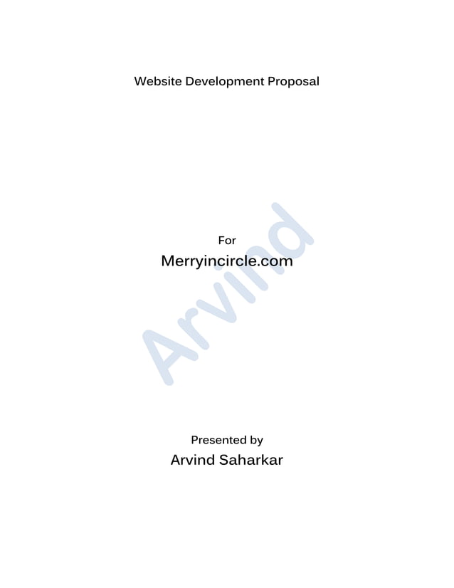 Website development proposal | PDF