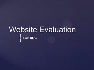 Website evaluation | PPT
