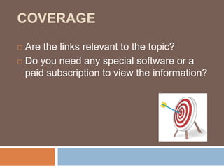 Website evaluation | PPTX