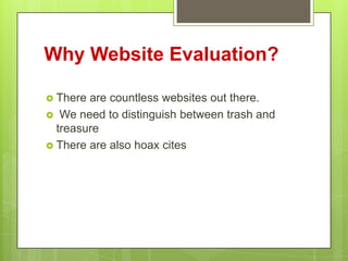 Website Evaluation | PPTX