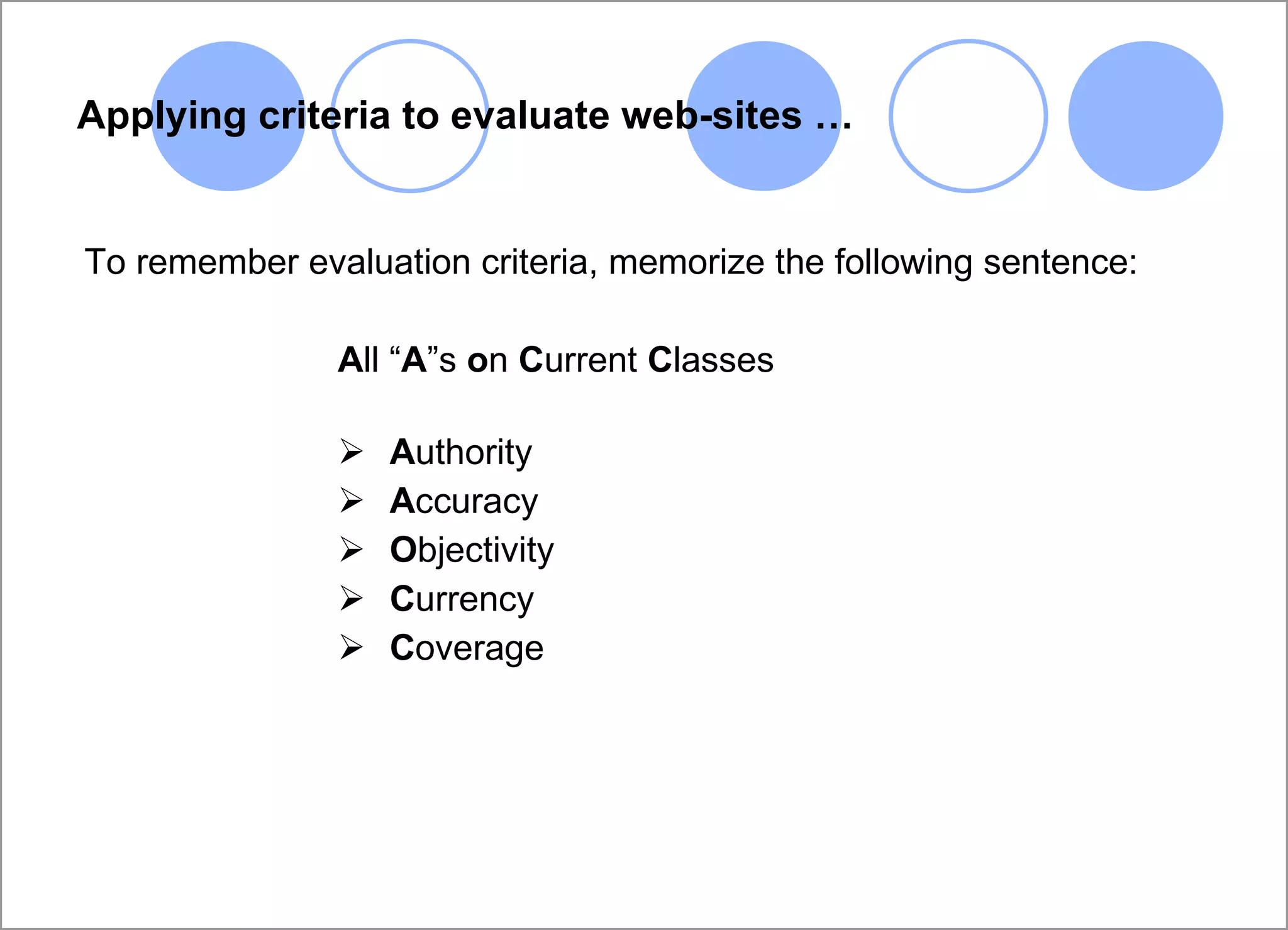 Website Evaluation Tutorial | PPT