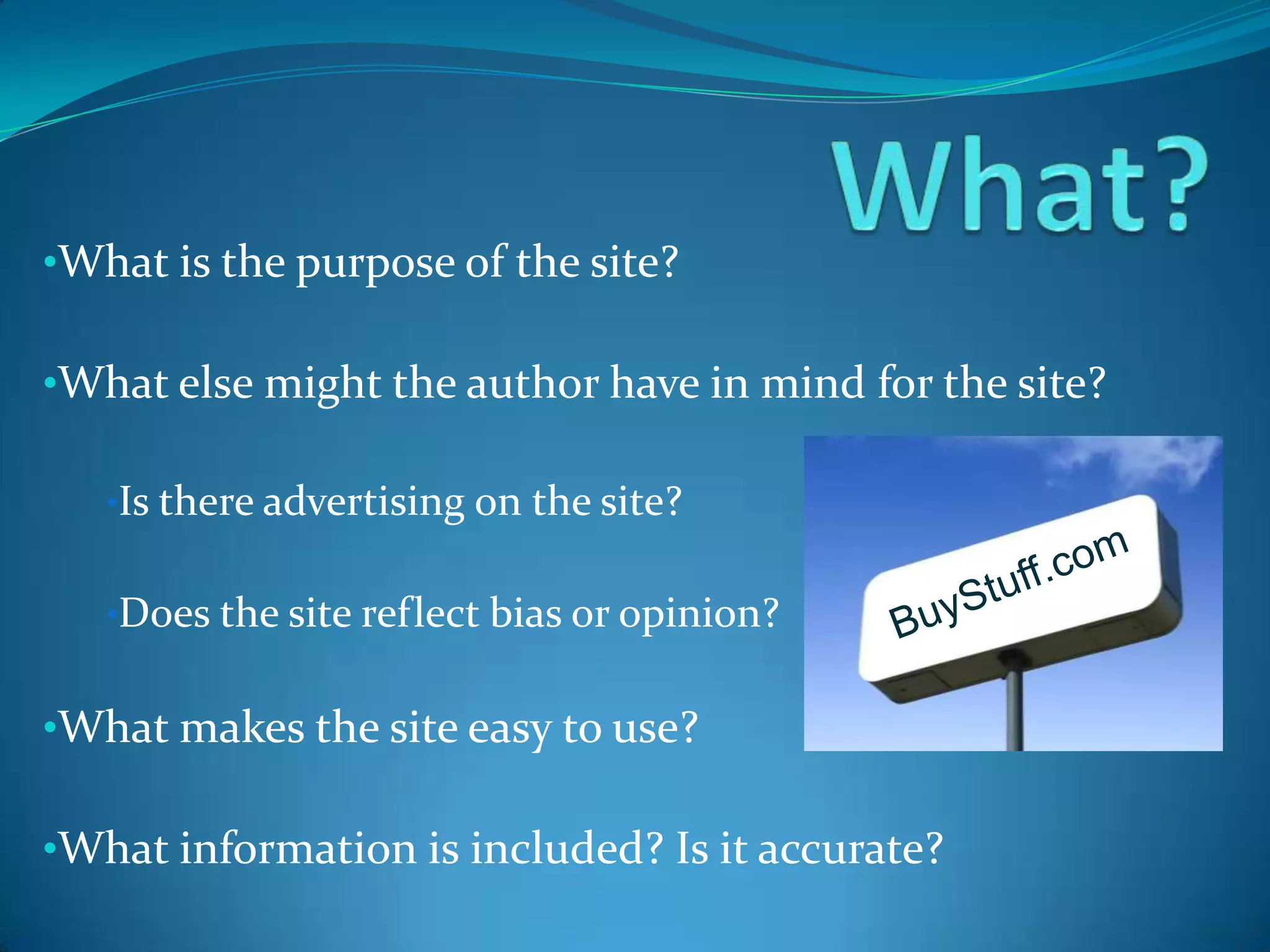 Website Evaluation Lesson | PPTX