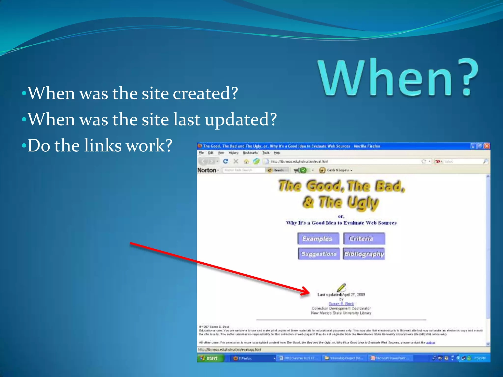 Website Evaluation Lesson | PPTX