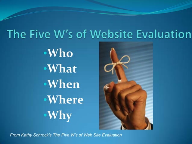 Website Evaluation Lesson | PPT