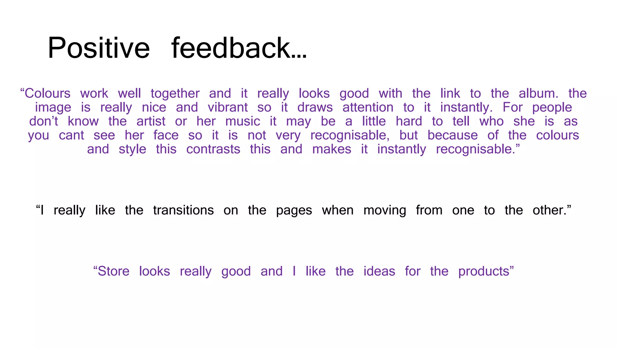 Website feedback after first draft | PPTX