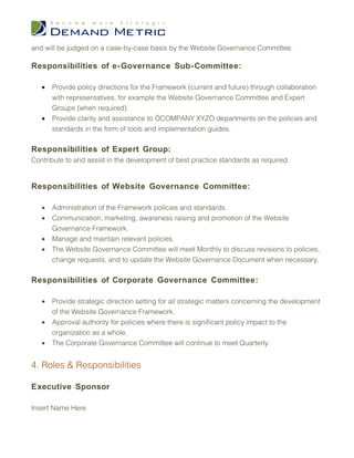 Website Governance Document | DOC