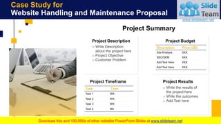 Website Handling And Maintenance Proposal PowerPoint Presentation ...
