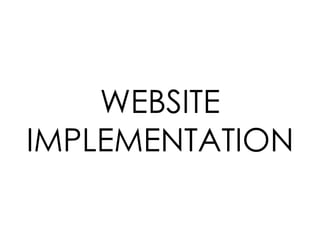 Website implementation | PPT