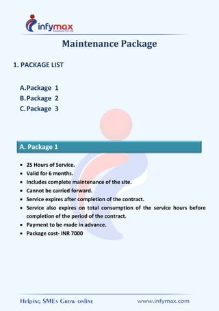 Website Maintenance Package | PDF | Law