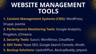 Comprehensive Website Management: Best Practices, Tools, and Strategies for Success | PPT