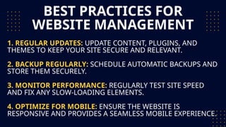 Comprehensive Website Management: Best Practices, Tools, and Strategies ...