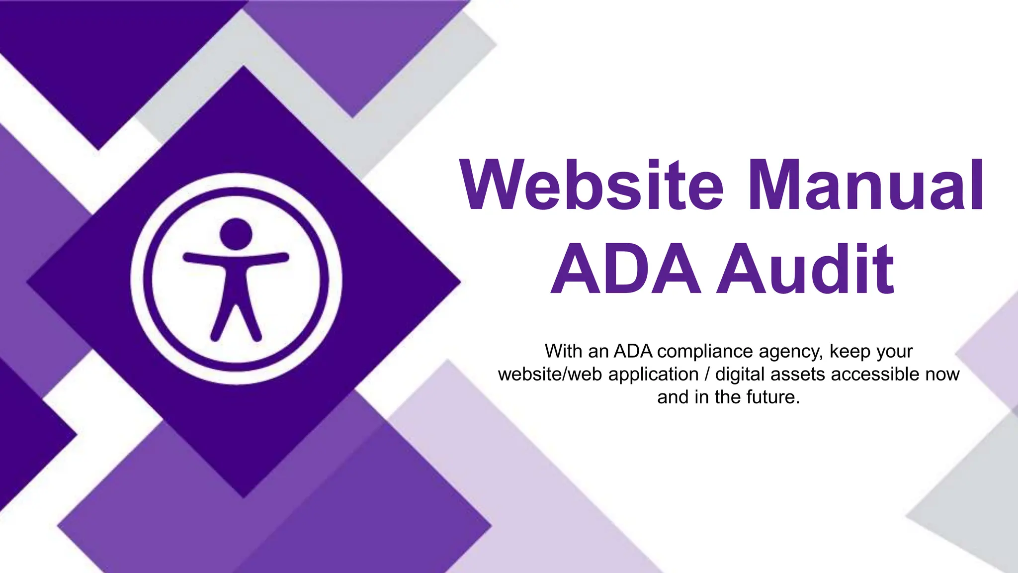 Website Manual ADA Audit Service - Digital Accessibility Audit | PPT