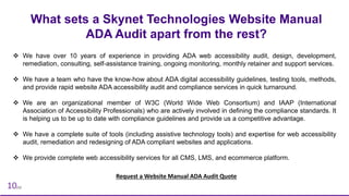 Website Manual ADA Audit Service - Digital Accessibility Audit | PPT