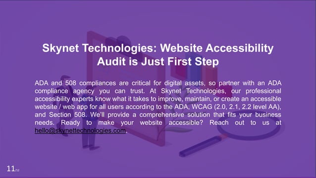 Website Manual ADA Audit Service - Digital Accessibility Audit | PPT