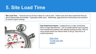 7 Section Website Assessment | PPT