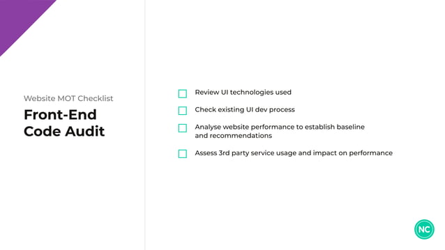 Website MOT Checklist | PPT