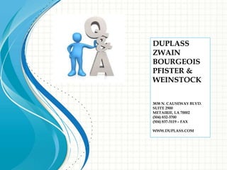 Emerging Louisiana Claim Trends | PPTX