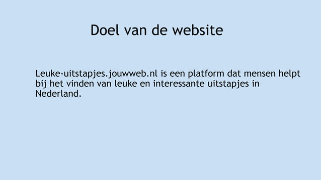 Leuke uitstapjes | PPTX