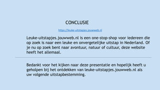 Leuke uitstapjes | PPTX