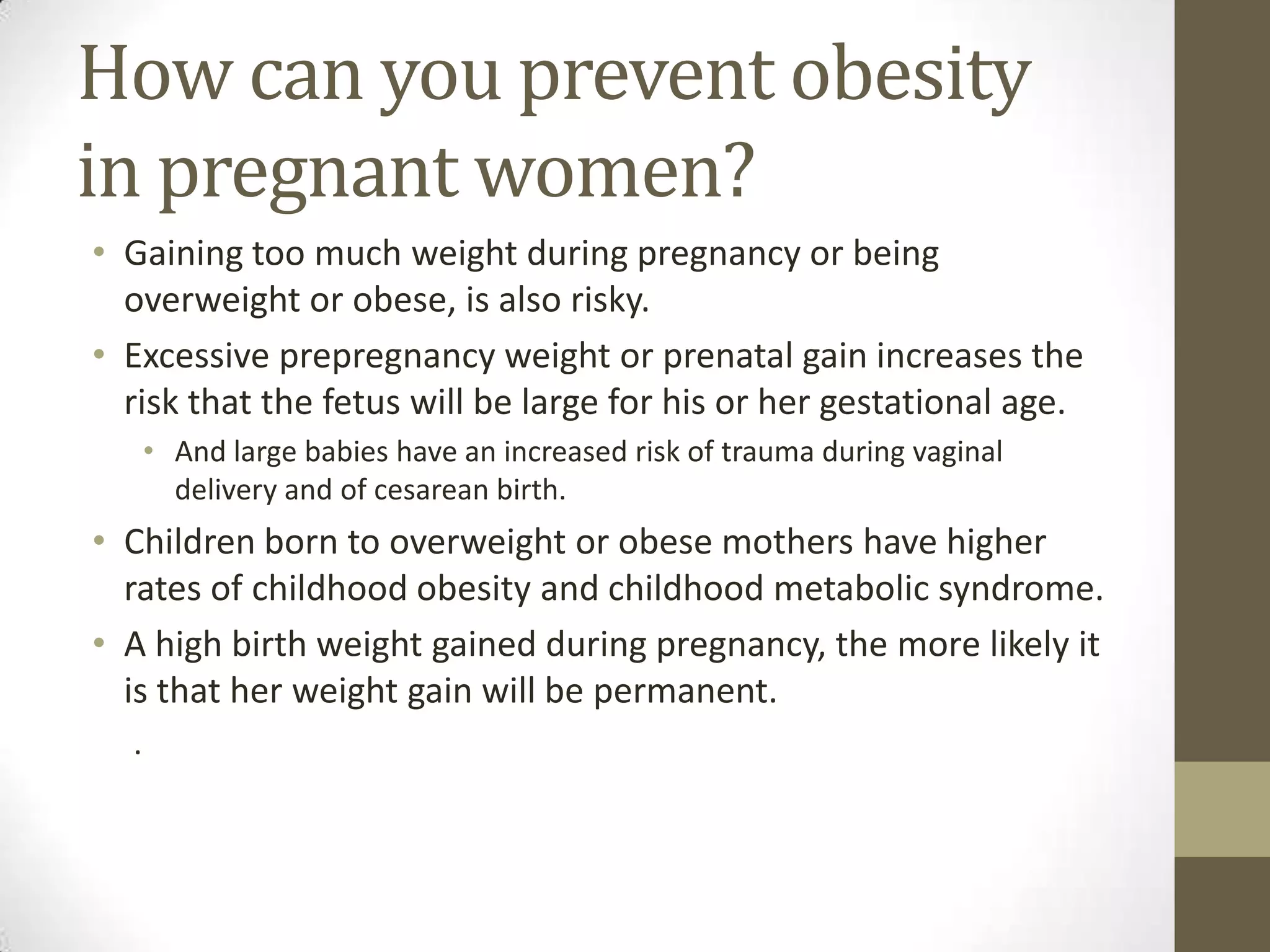 Obesity During Pregnancy | PPTX