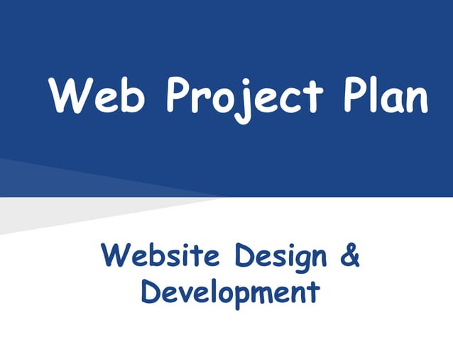 Web Project Plan for Design and Development | PPT