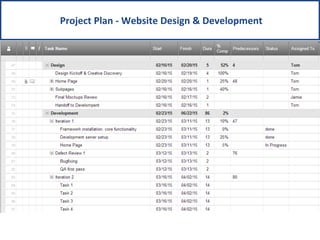 Web Project Plan for Design and Development | PPT