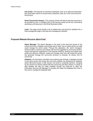 Web site proposal | PDF